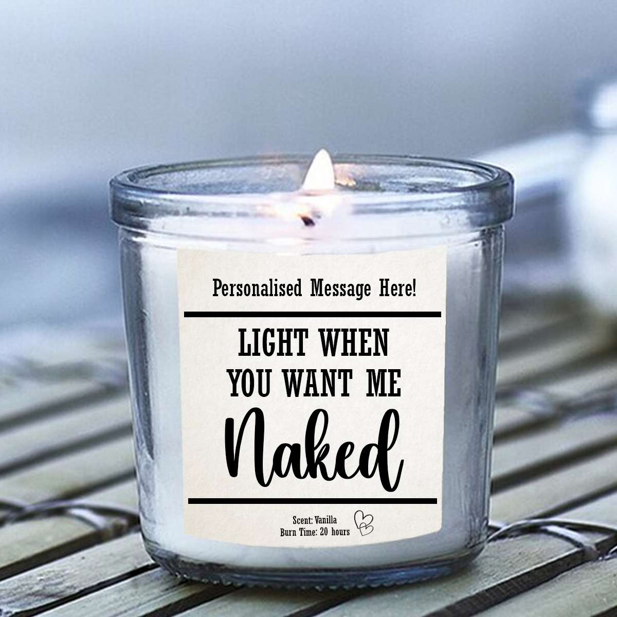 Personalised Light Me When You Want Me Naked Candle - gift idea! - A.C ...