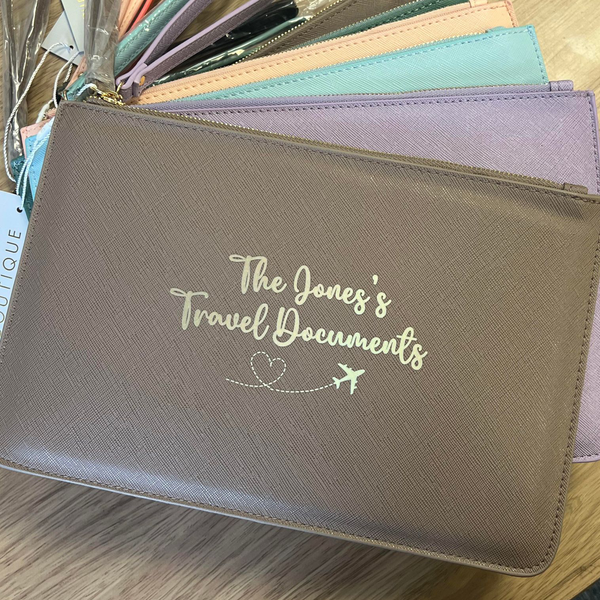 Personalised Boutique Travel Document Organiser Wallet / Pouch – A.C ...